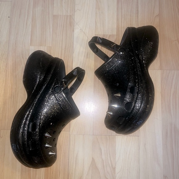 CROCS | Shoes | Crocs Classic Bae Glitter Stud Clog Platform 9 | Poshmark